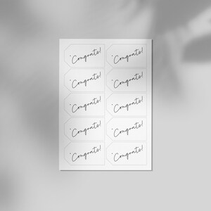 Gift Tag Printable | Congrats, for You, to From, Blank Printable Gift ...