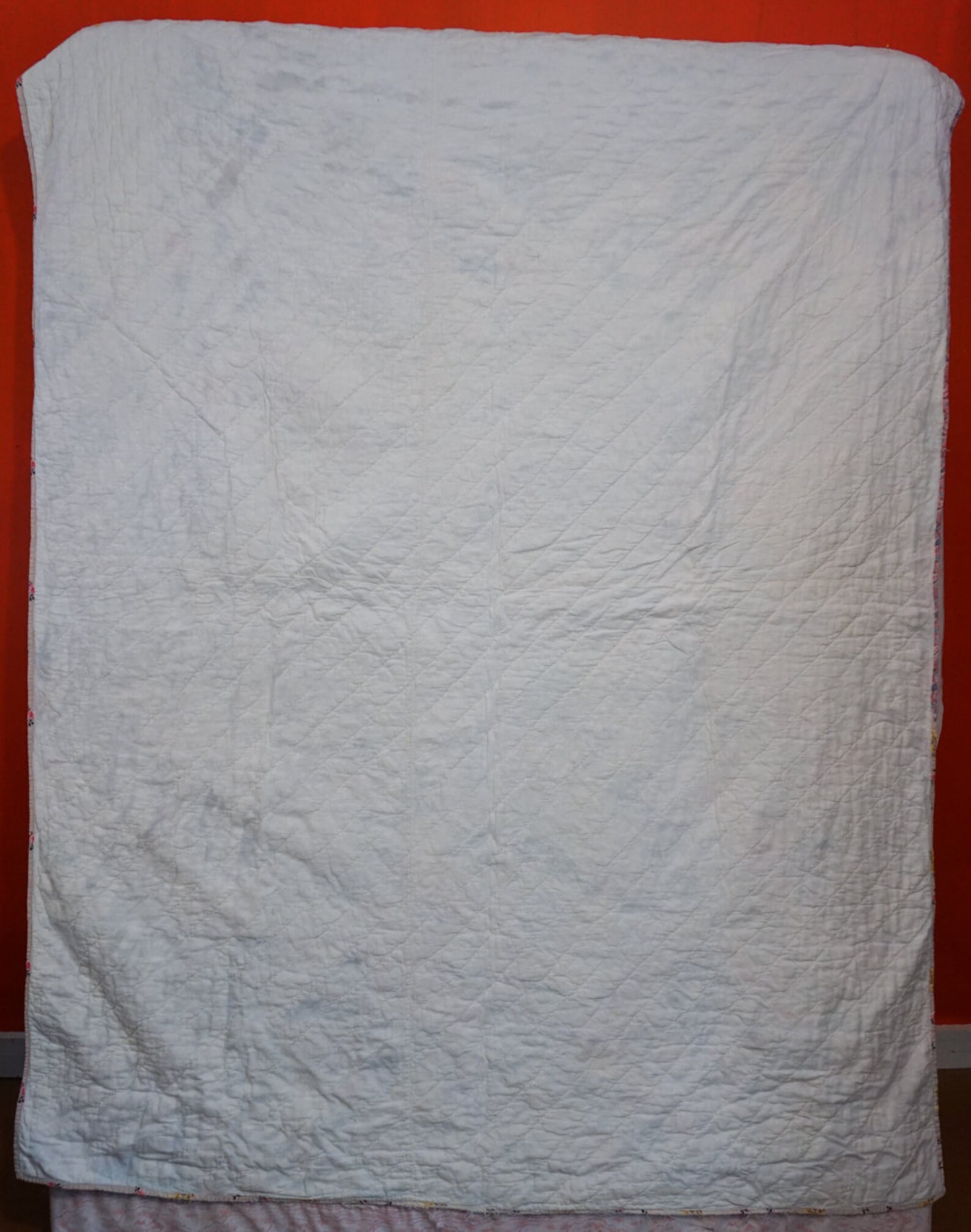 Jewel Box Pattern Quilt Hand Pieced & Hand Quilted 58" X 72" (c) 1950's ...