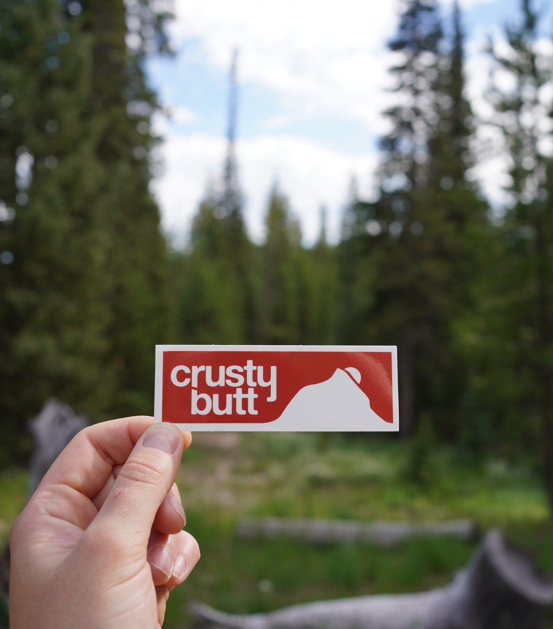 Crusty Butt Mountain Sticker – Crested Butte Ski Parody, Waterproof ...