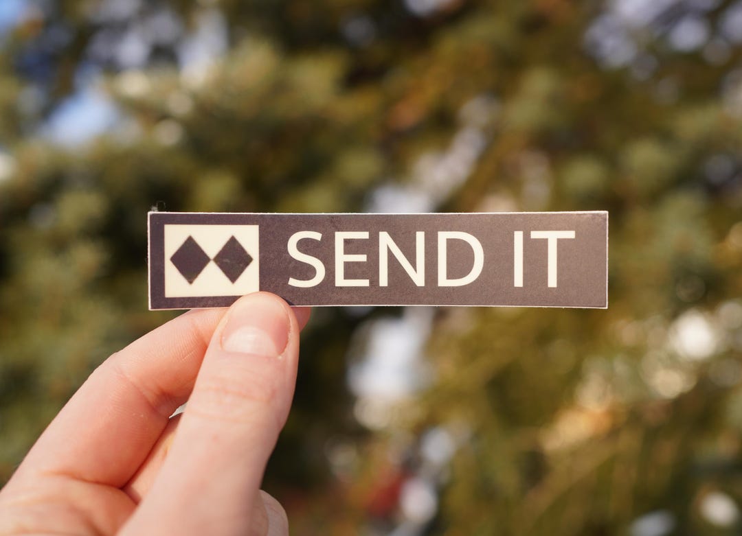 Send It - Vinyl Sticker - Waterproof Funny Ski Sign Sticker ...