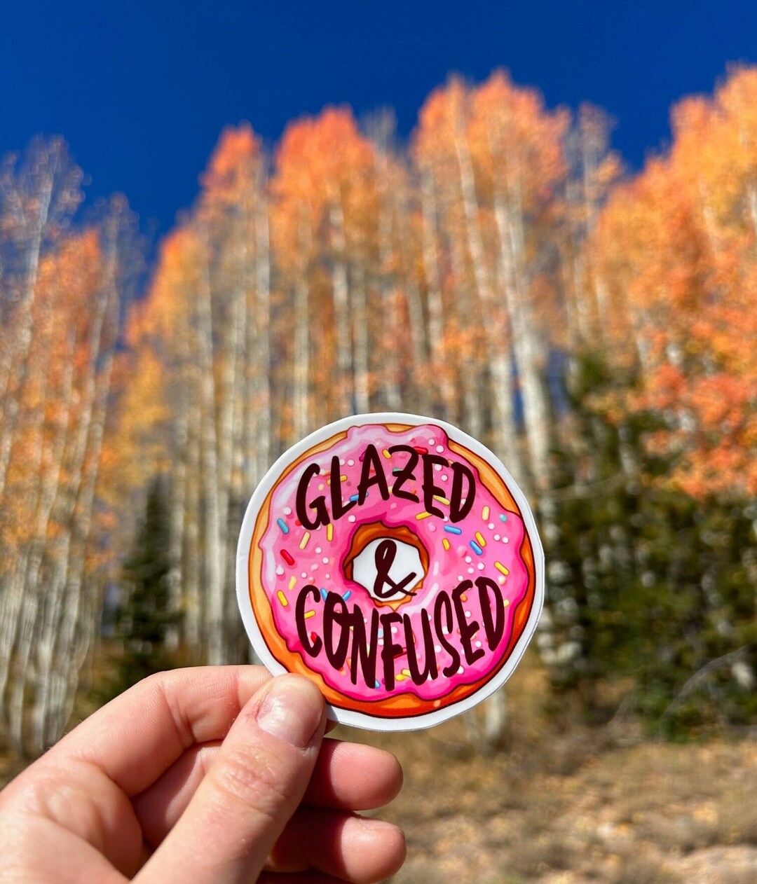 Glazed & Confused Vinyl Sticker Funny Donut Sticker Dazed and Confused ...