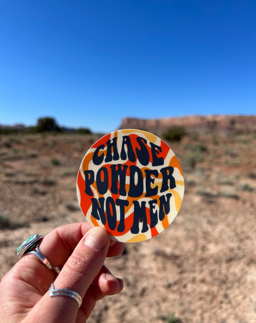 Chase Powder Not Men - Vinyl Sticker - Waterproof Groovy Funny Ski ...