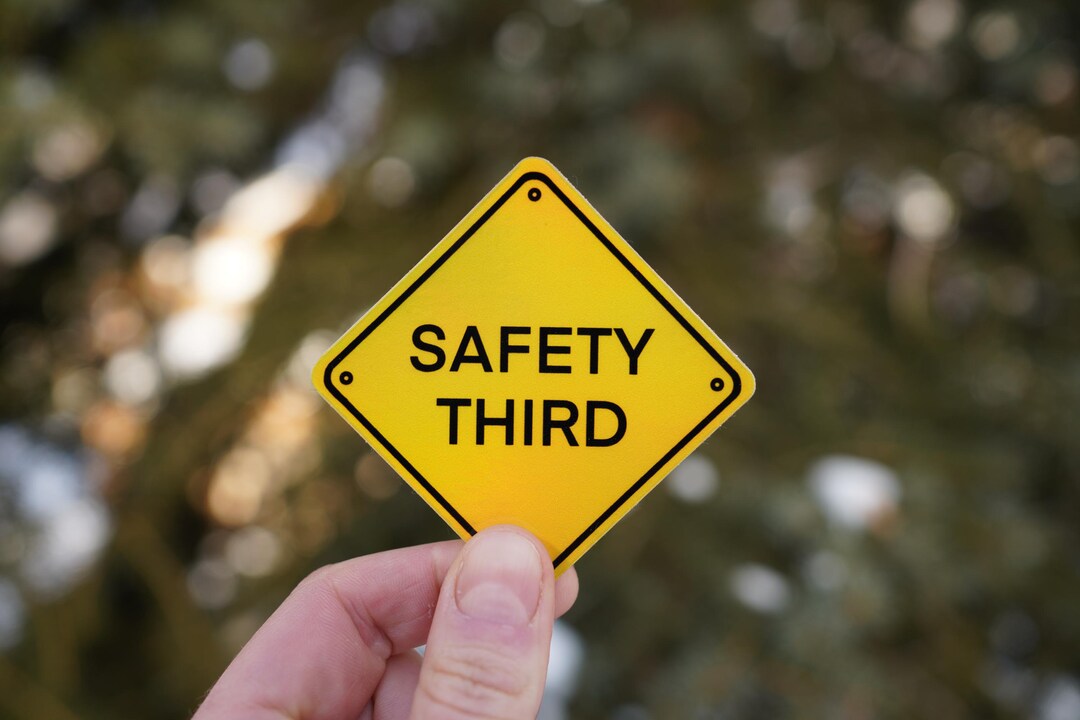 Safety Third- Holographic Vinyl Sticker - Waterproof Sticker - Dirty ...
