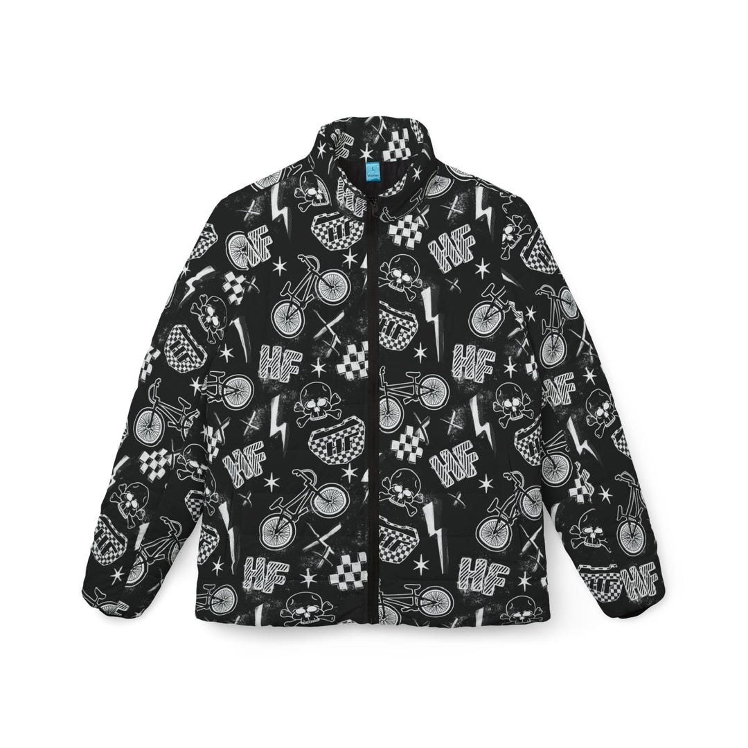 Hellfire BMX Graphic Women Puffer Jacket | All-over Print - Etsy