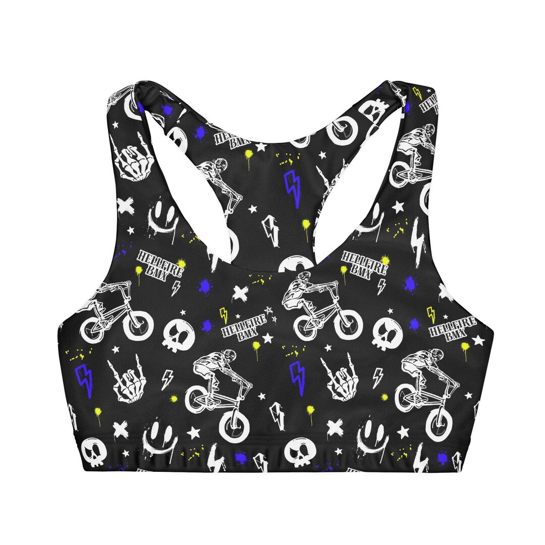 Hellfire BMX Sports Bra Girls Pattern Rock Out - Etsy