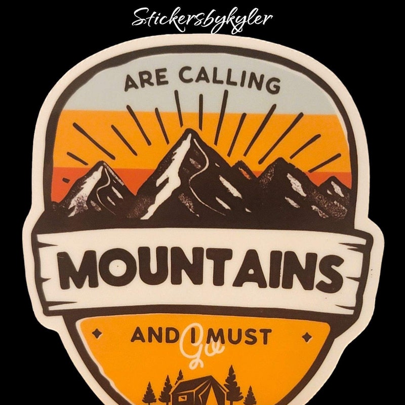 Mountain Sticker - Etsy
