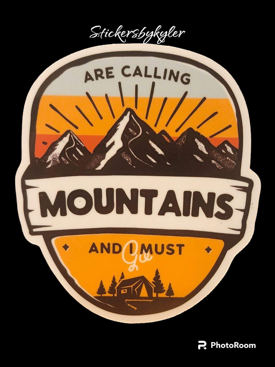 Mountains Are Calling Sticker Hiking Stickers Outdoors Stickers ...