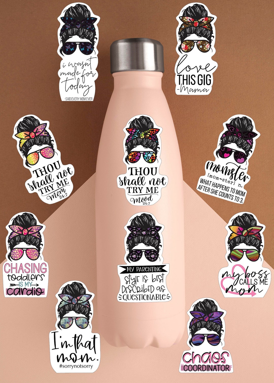 Mom Life Sticker Pack 10 Vinyl Stickers Bundle Waterproof - Etsy