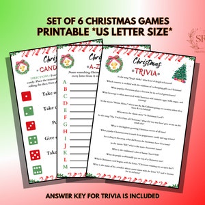Printable Christmas Game Bundle Christmas Party Games - Etsy