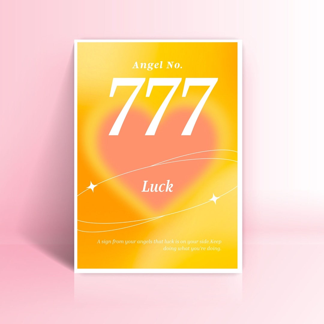 Angel Number Poster 777 Instant Download Poster Aura Poster - Etsy