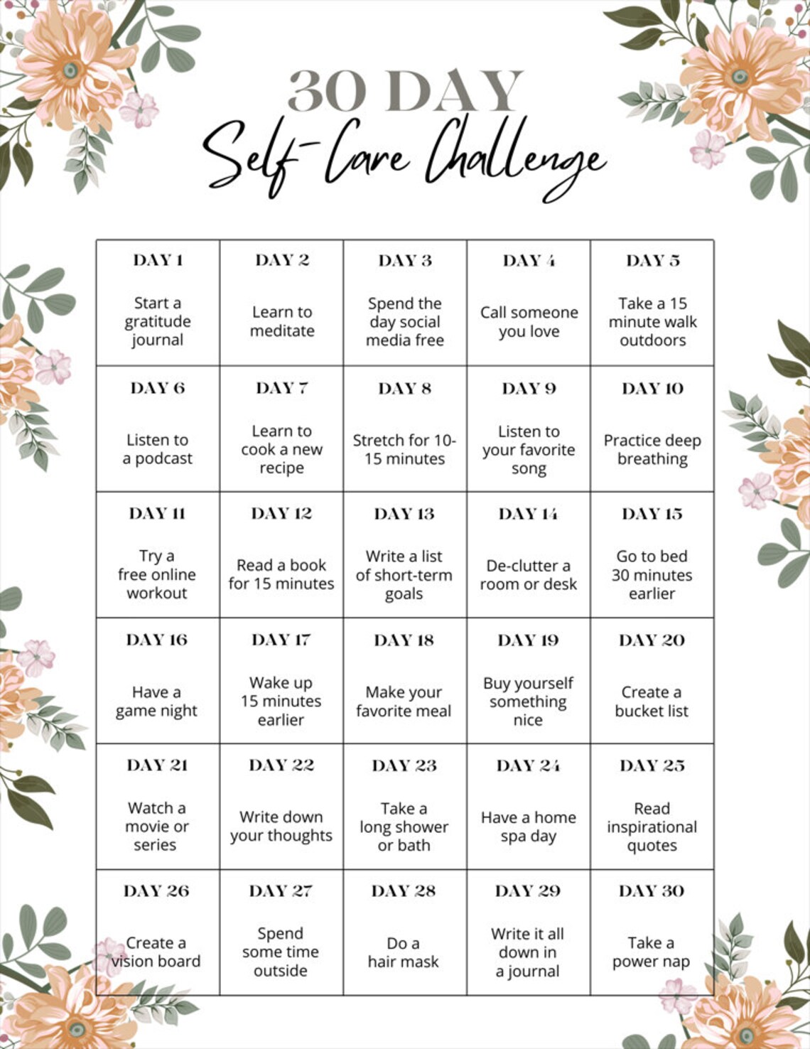 Floral Printable Planner Bundle Weekly, Monthly, Budgets, to Do Lists ...