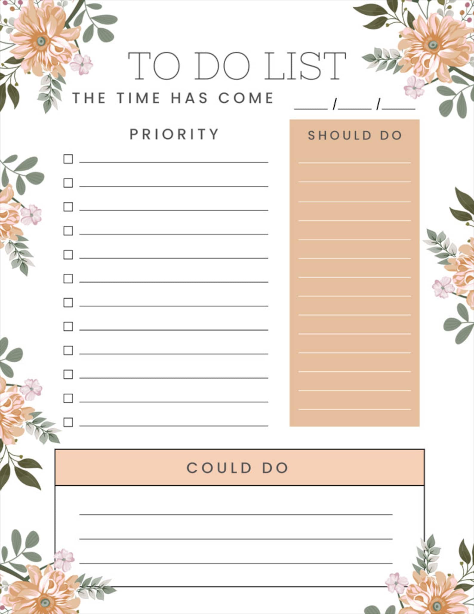 Floral Printable Planner Bundle - Weekly, Monthly, Budgets, to Do Lists ...