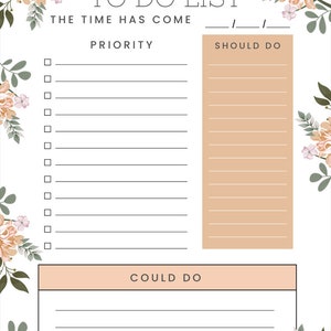 Floral Printable Planner Bundle - Weekly, Monthly, Budgets, to Do Lists ...