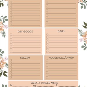 Floral Printable Planner Bundle - Weekly, Monthly, Budgets, to Do Lists ...