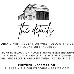 Rustic Farmhouse Wedding Invitation Bundle - Digital Download - Etsy