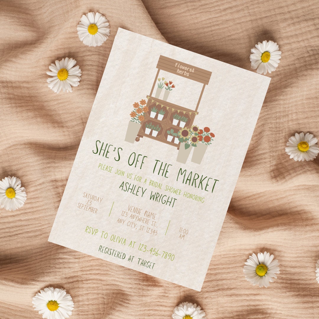 She's off the Market Bridal Shower - Farmers Market Theme Bridal Shower ...