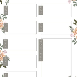 Floral Printable Planner Bundle - Weekly, Monthly, Budgets, to Do Lists ...