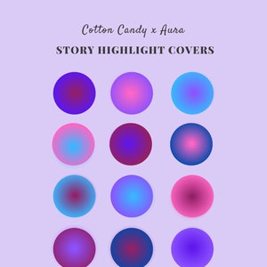 Retro Groovy Neon Hippy Cotton Candy Aura Story Highlight Covers ...