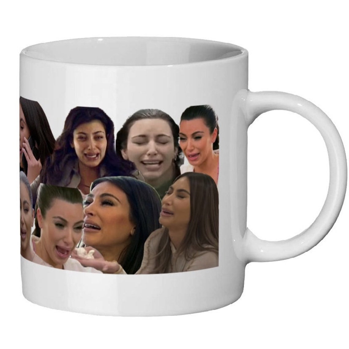 Kim Kardashian Ugly Crying Face Meme Mug link to Matching Coaster in ...