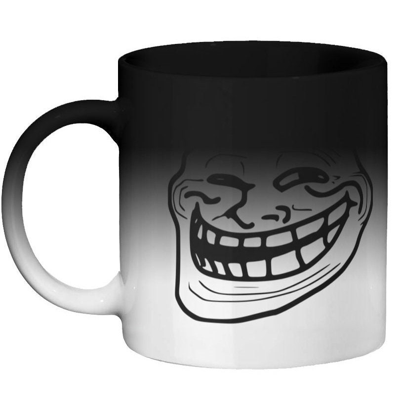 Colour Changing Classic Trollface Meme Mug (link to Matching Coaster in ...