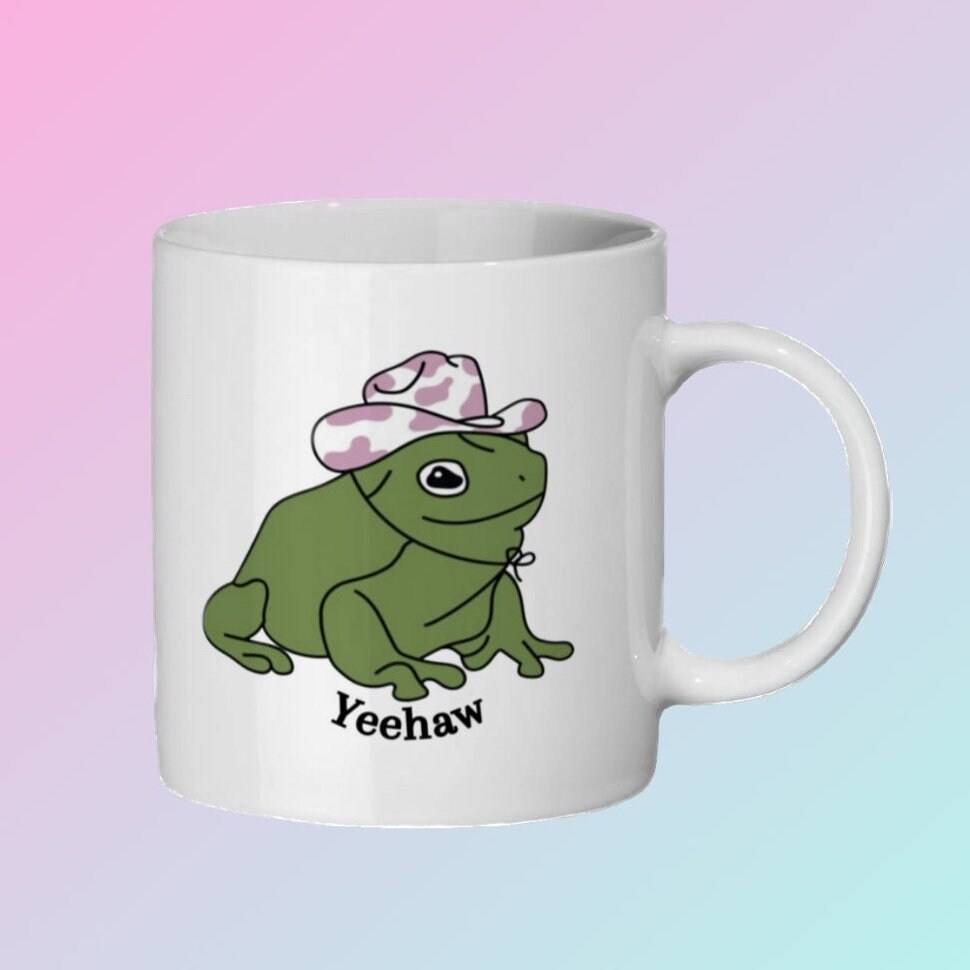 GRACEDESIGNZ Yeehaw Cowboy Frog Mug (link to Matching Coaster in ...