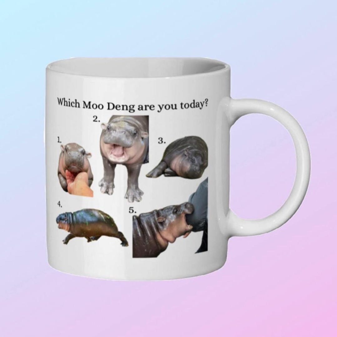 Moo Deng Mood Mug - Etsy