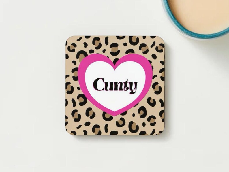 Cunty | Leopard Print Coaster - Etsy