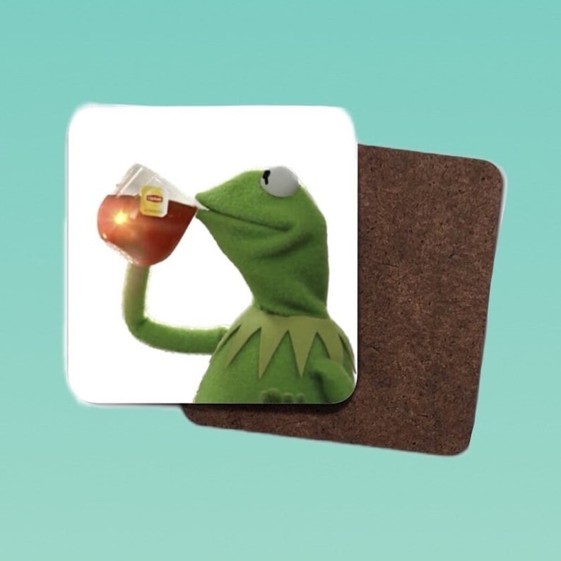 Kermit the Frog Sipping Tea, That’s None of My Business Meme Mug (link ...