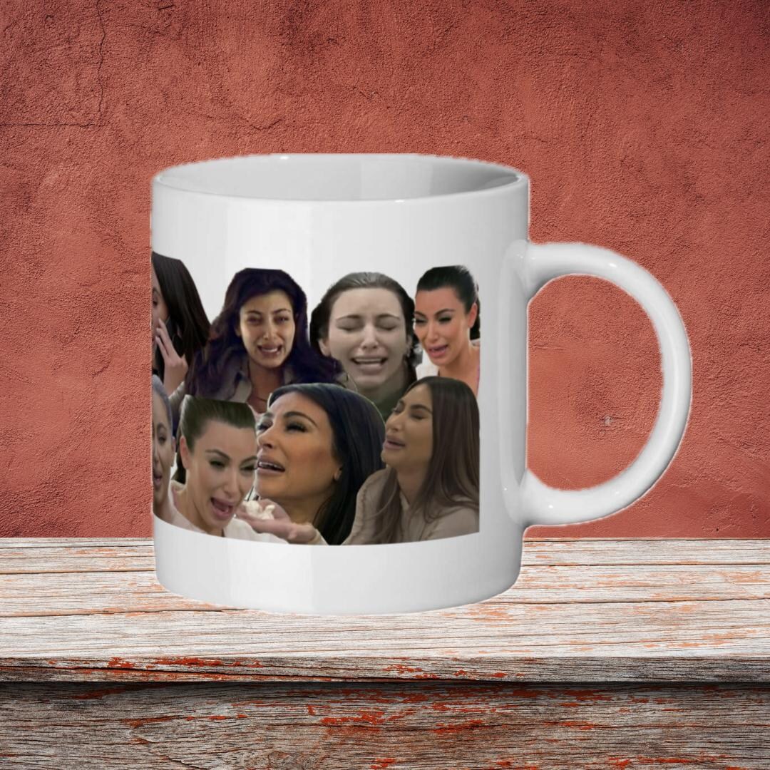 Kim Kardashian Ugly Crying Face Meme Mug (link to Matching Coaster in ...