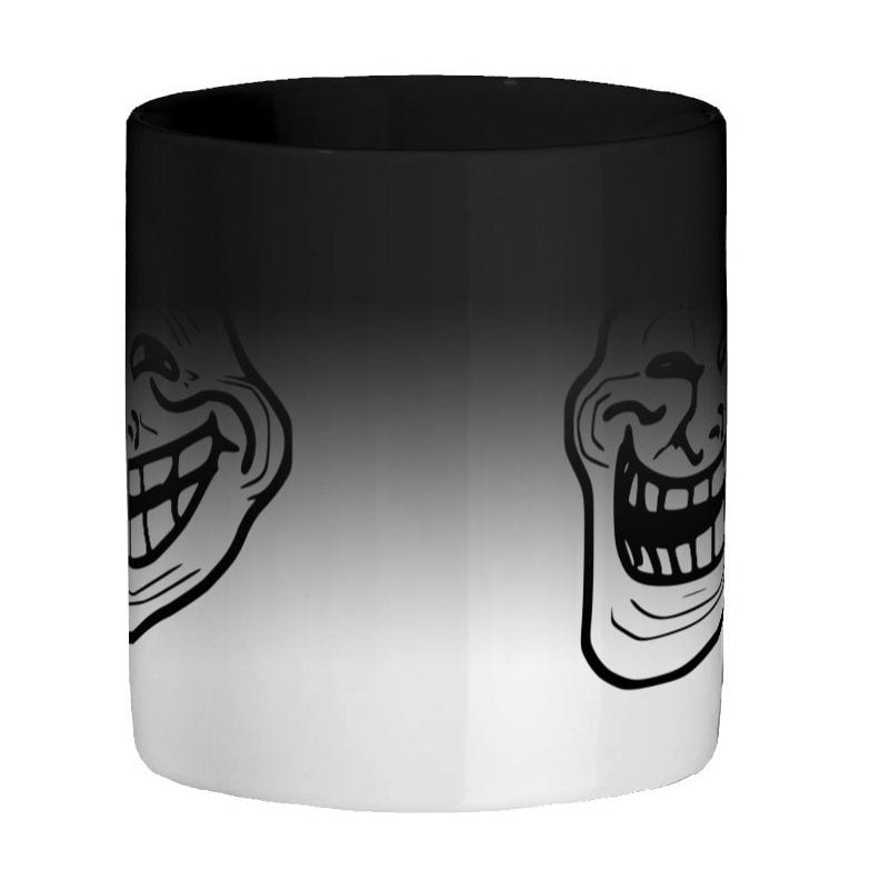 Colour Changing Classic Trollface Meme Mug (link to Matching Coaster in ...