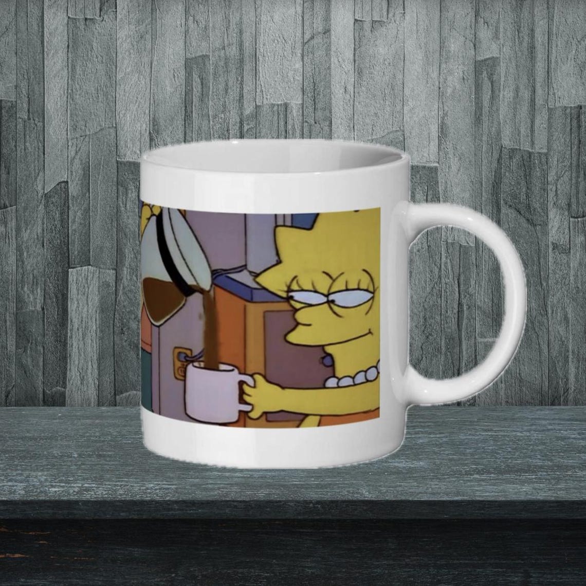 Lisa Simpson Coffee Meme Mug (link to Matching Coaster in Description ...