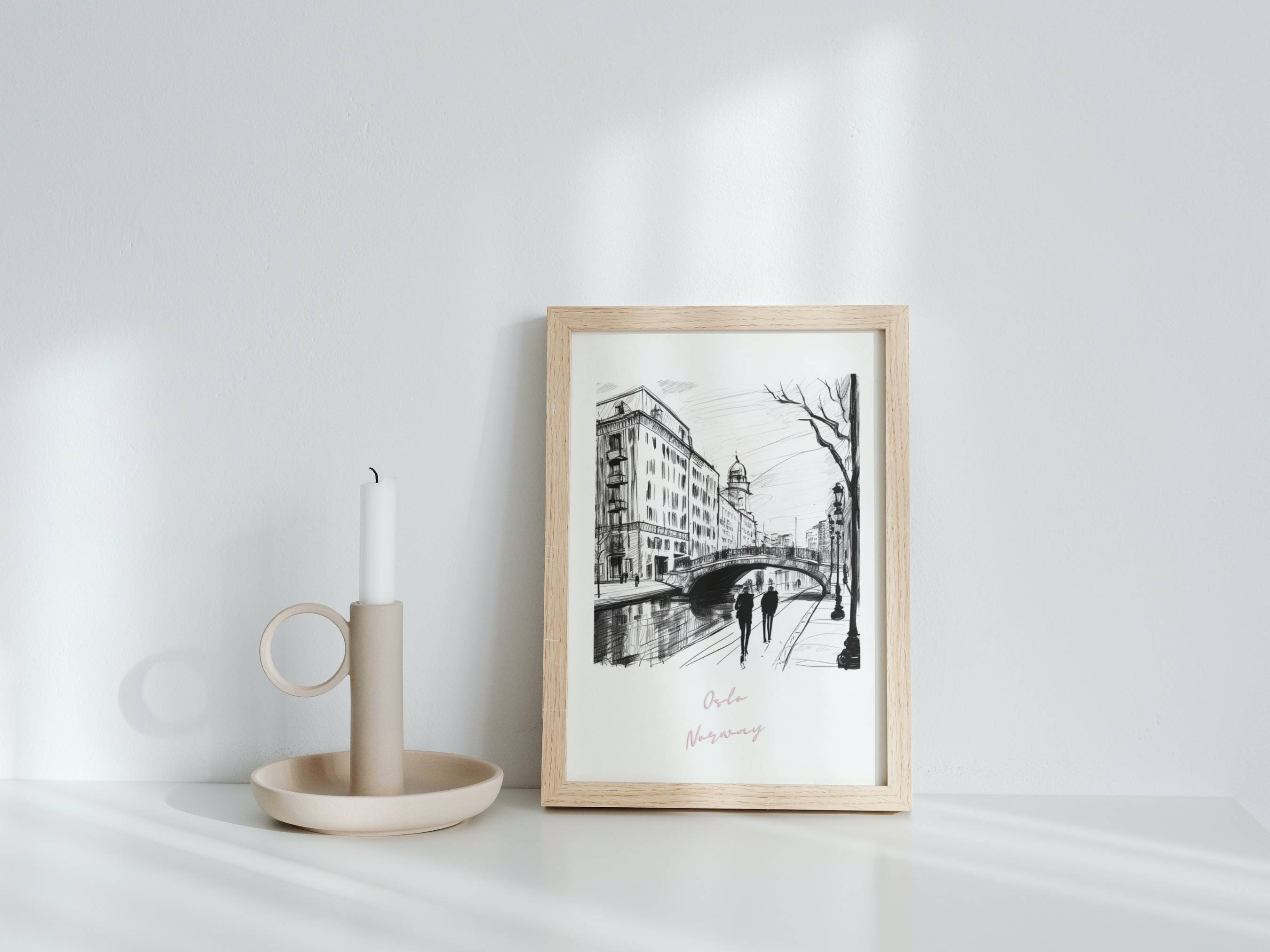 Oslo Sketch Poster Digital Download European City Oslo - Etsy