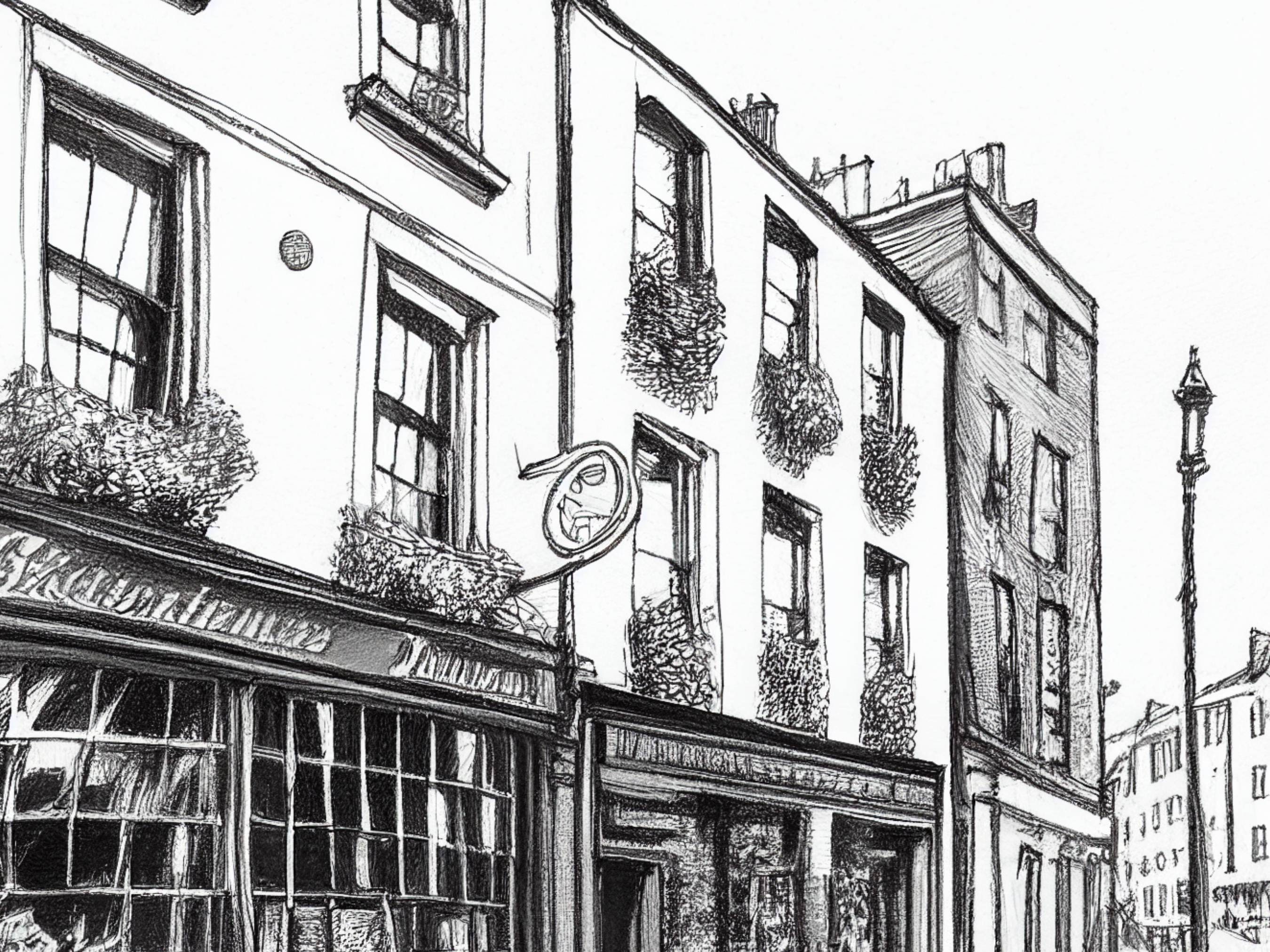 Dublin Sketch Poster Digital Download European City - Etsy