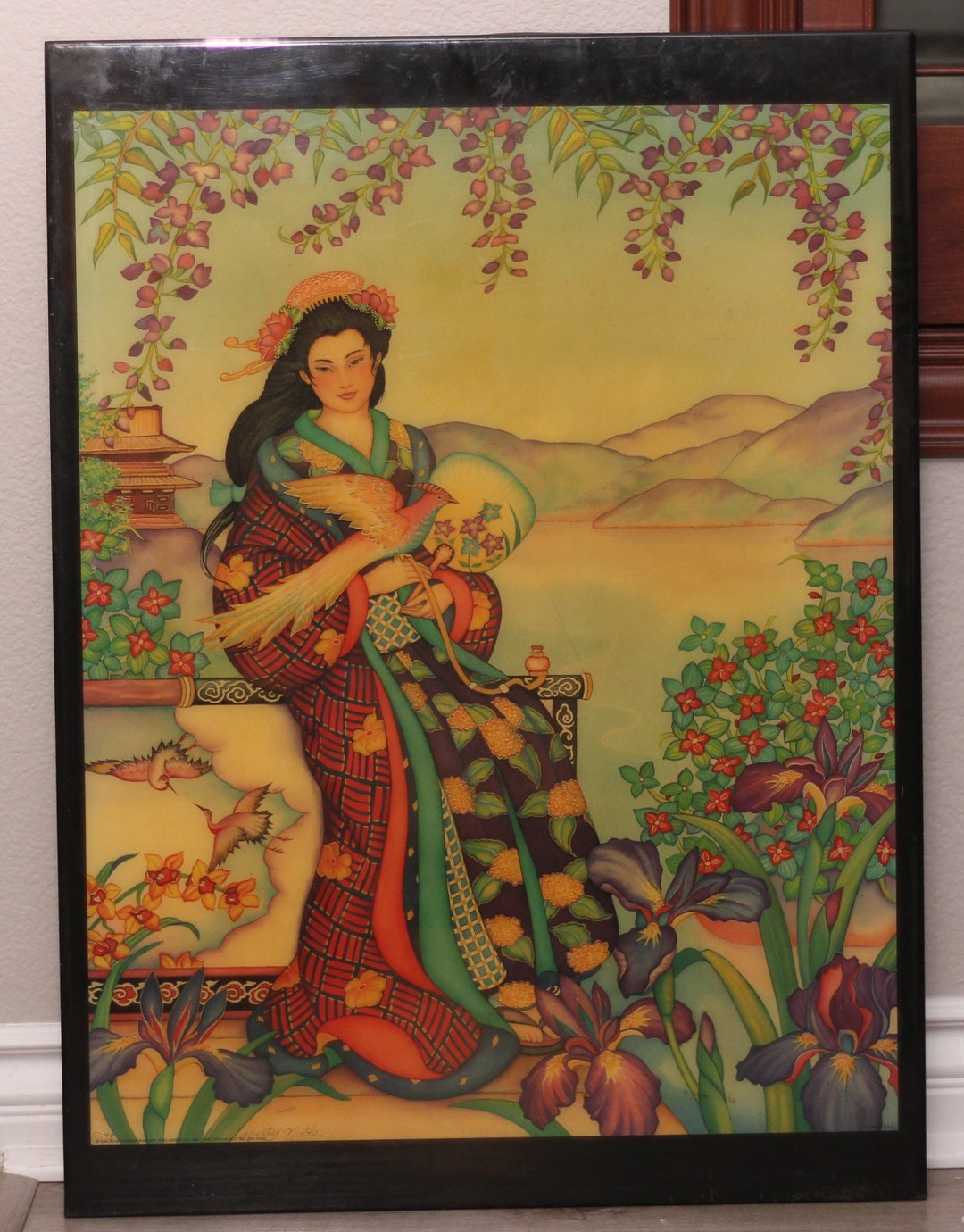 Vintage Marty Noble Signed Geisha Lithograph - Scafa-tornabene Art Co ...