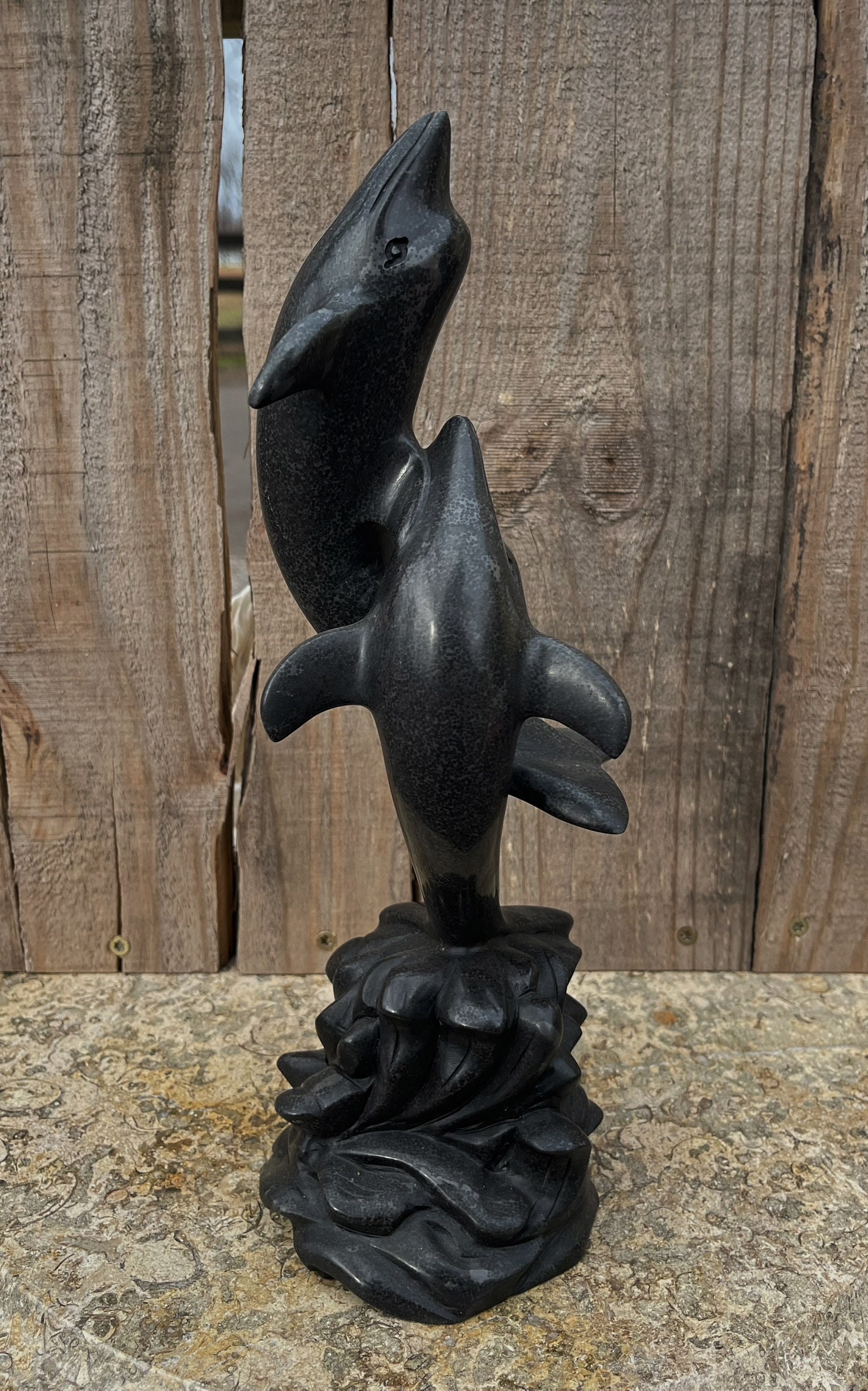 Dolphin Granite Sculpture - Etsy