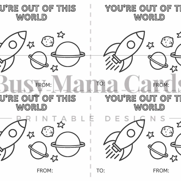 Space Valentine - Etsy