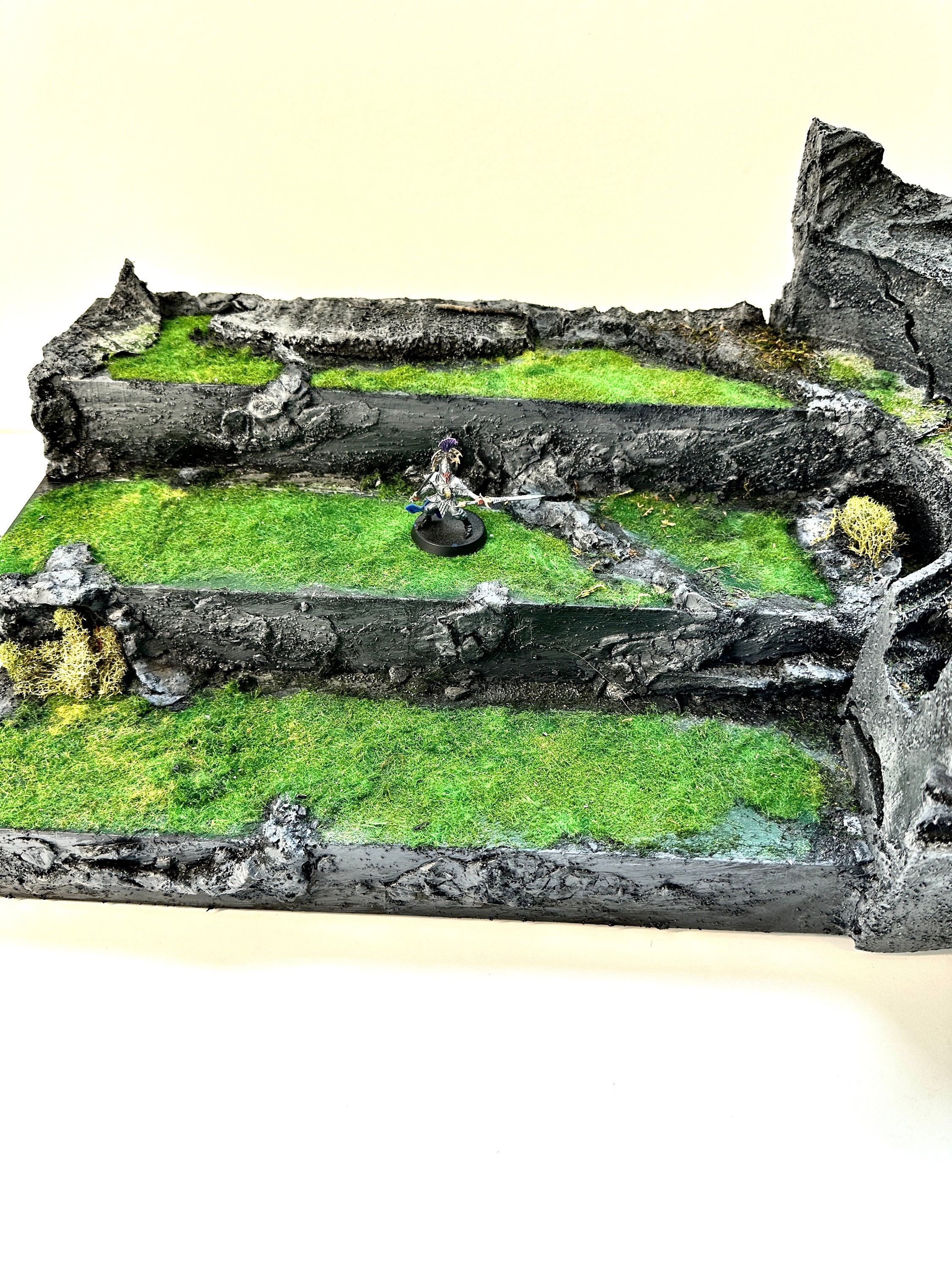 Large Diorama for a Small heh Heh Army It Has Side Caves One of a Kind ...