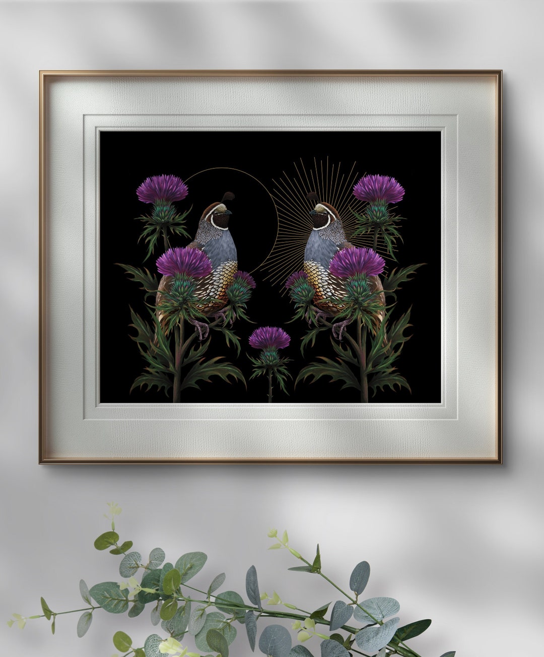Two Quail and Thistle Sun & Moon California Quail, Milk Thistle Moody ...