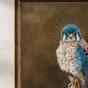 American Kestrel Print Mouse Moody Art Bird Hag - Etsy