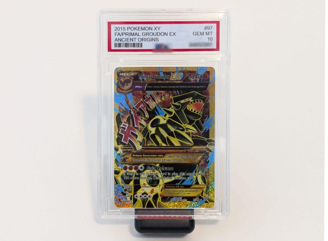 Primal Groudon EX 97 Holo Gem MT 10 Slab Handmade Proxy - Etsy