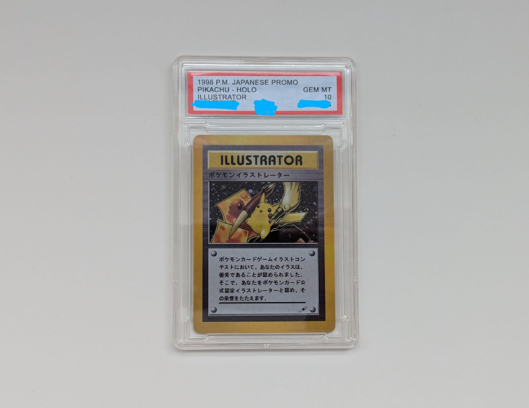 Illustrator Pikachu Handmade Proxy Graded Slab Japanese Holo - Etsy