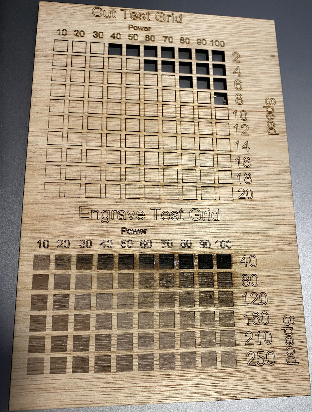Xtool D1&M1 Series Test Grid cut and Engrave for Xtool Creative Space ... Xtool D1&M1 Series Test Grid cut and Engrave for Xtool Creative Space ...