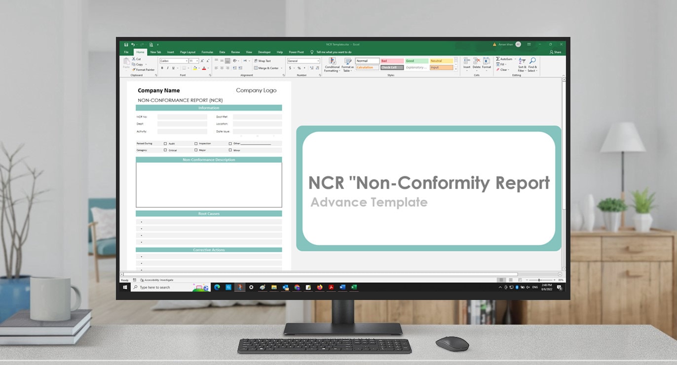 NCR Non-conformance Report Template Editable Excel Form HR - Etsy Australia
