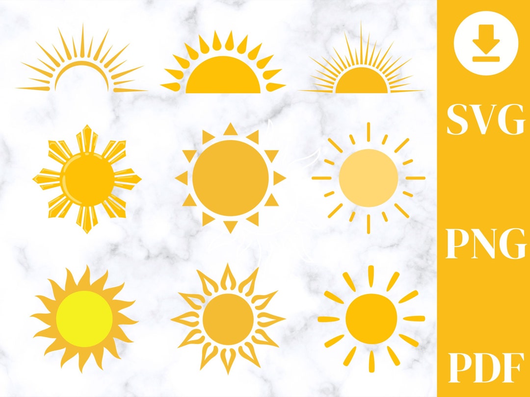 Cricut Files Sun Cut File Svg Files for Cricut Png Svg - Etsy