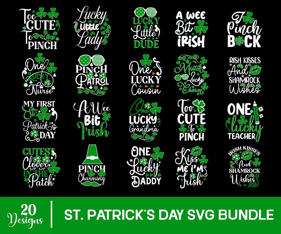 20 Retro St Patrick Svg Bundle, St Patrick Day Png, Lucky Vibes, St ...