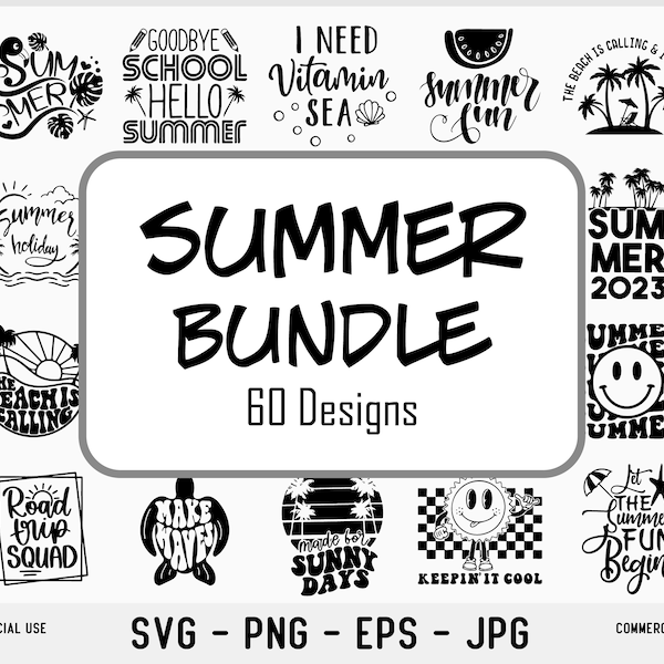 Summer Svg Bundle - Etsy