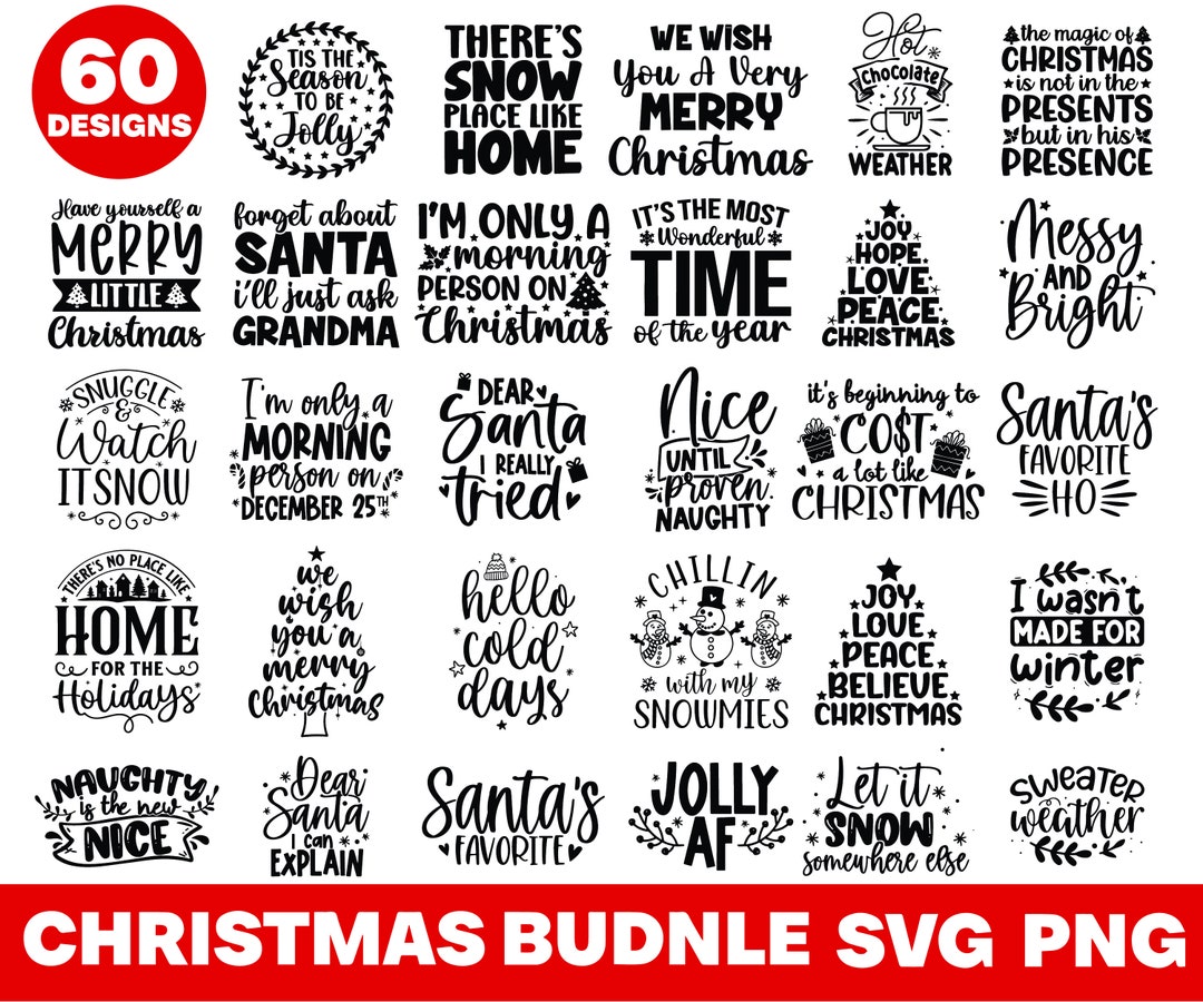 Christmas Bundle Svg Png, Winter SVG, Christmas Svg, Winter Svg, Santa ...