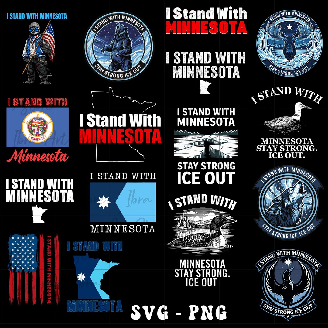 Bundle Minnesota Stay Strong ICE Out Svg Png, Political Statement SVG,I ...