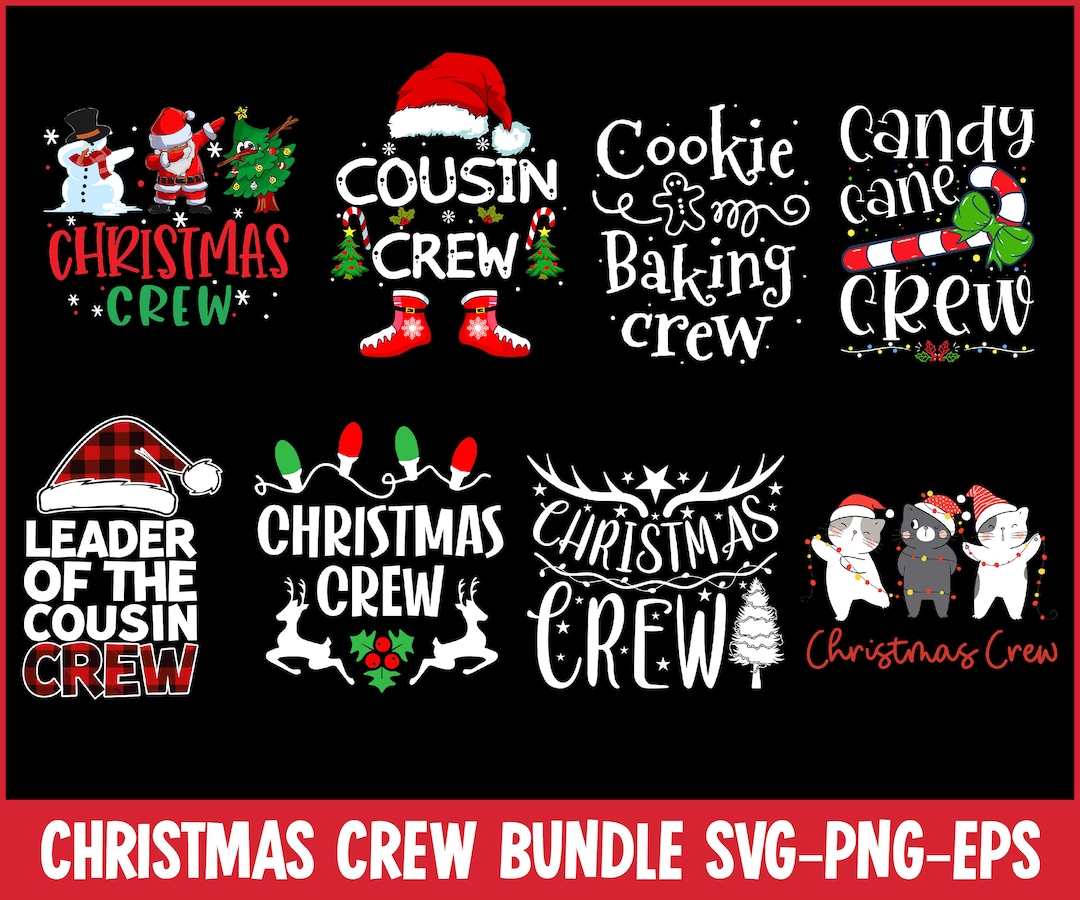 Christmas Crew Bundle Svg Png, Christmas Pajamas Svg, Merry Christmas ...