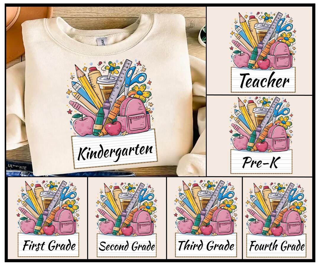 Retro Back to School Bundle, Kindergarten, First Day of School ...